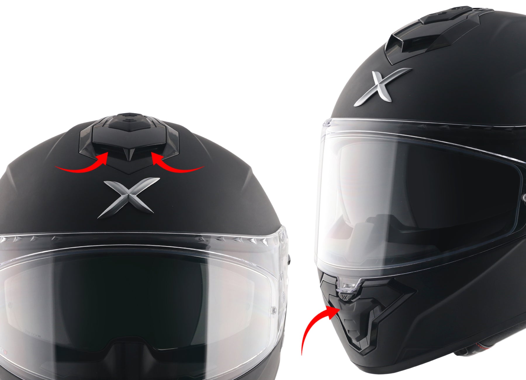 AXOR BRUTALE SOLID DUAL SPOILER HELMET (Dull Black)