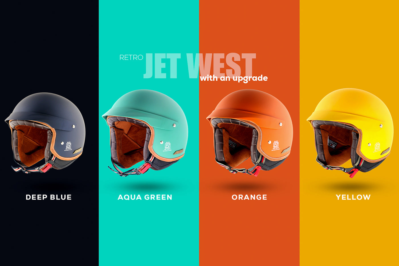 Retro Jet West Helmet With Peak